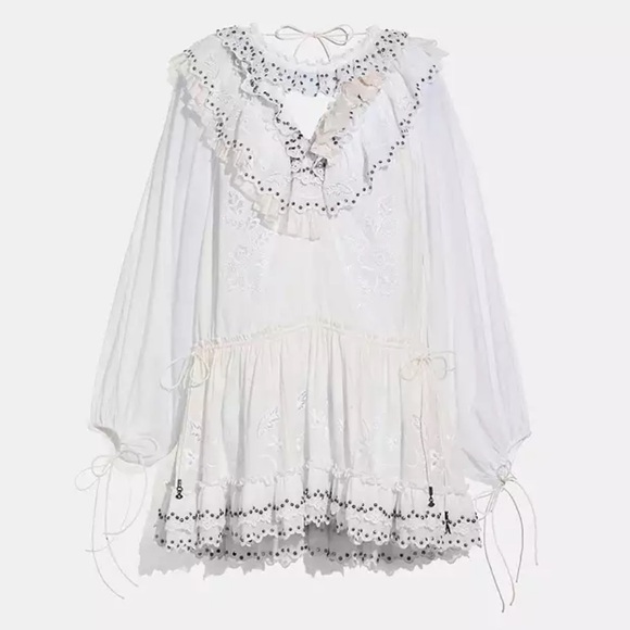 Coach | Dresses | Coach Romantic Mini Dress With Stud Embellishment ...